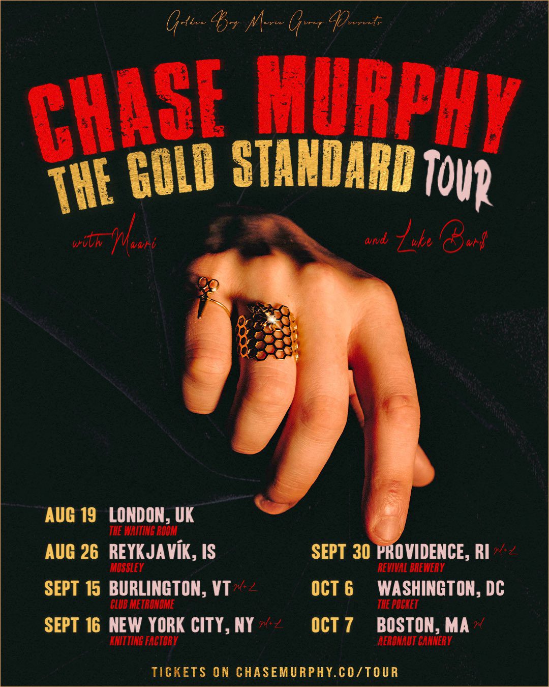 Chase Murphy The Gold Standard Tour Starts In London With New Single ...