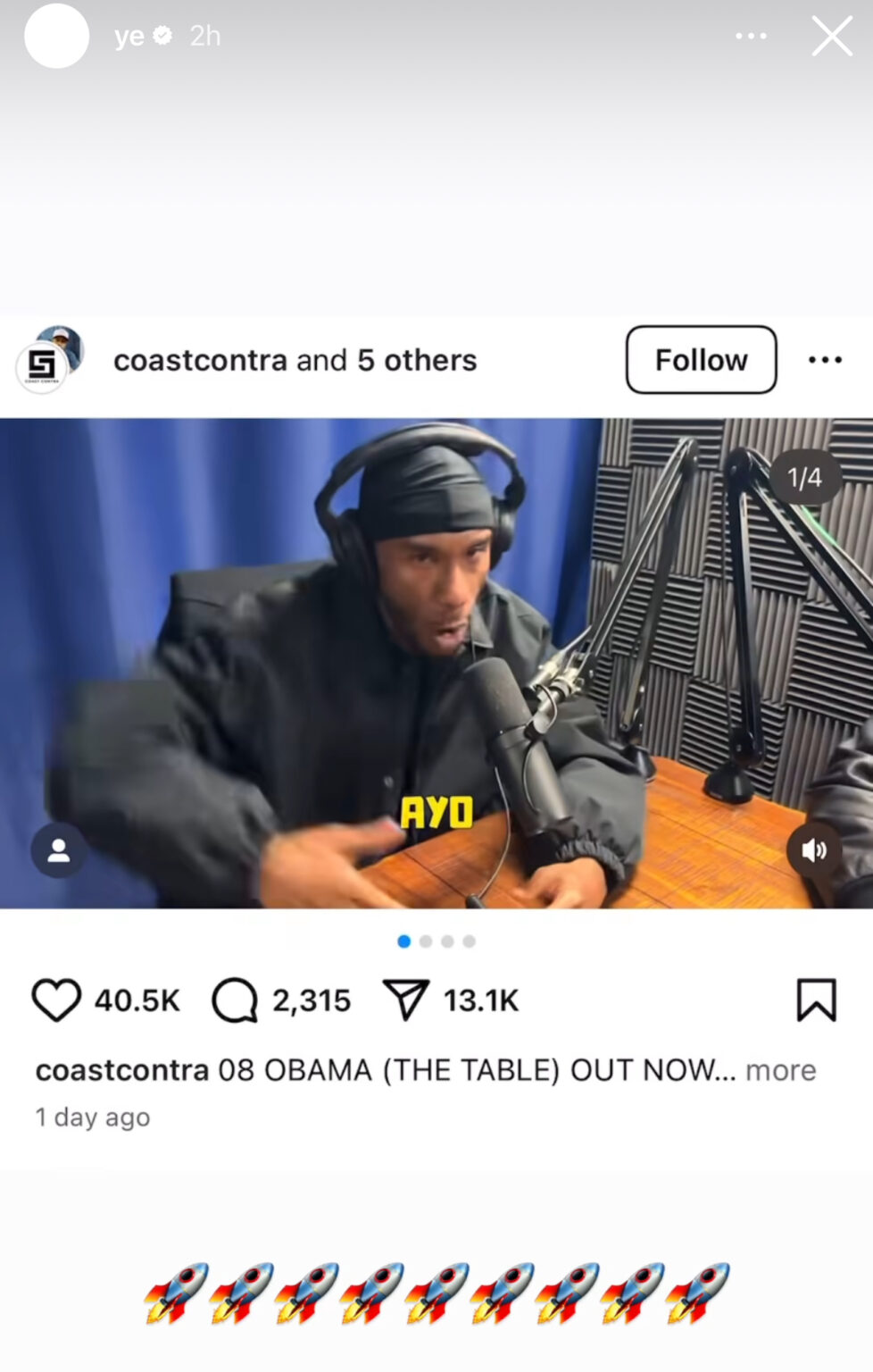 Ye Formerly Kanye West Co-Signs “‘08 Obama” Off New Coast Contra EP “In ...